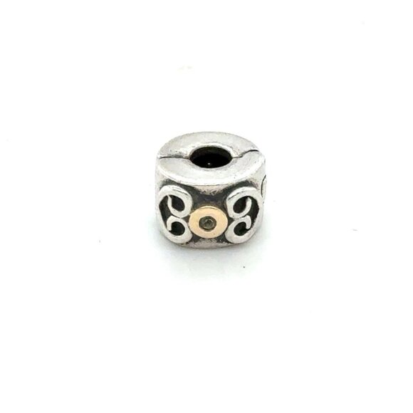 Pandora | Jewelry | Pandora Two Tone Double Heart Peridot Clip Charm ...